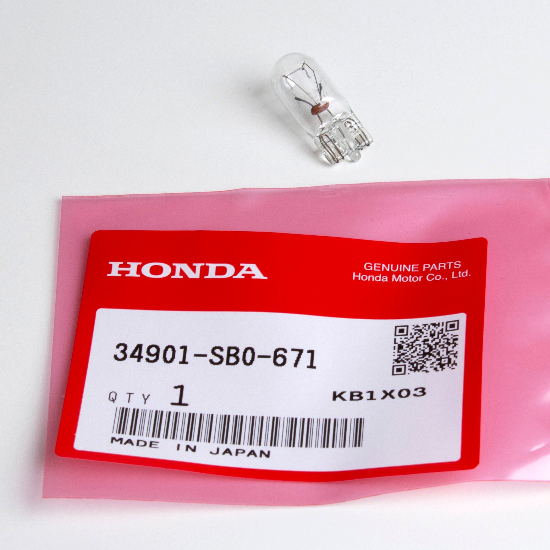 Genuine OEM Honda Bulb (12V 5W 3CP) (Stanley) 34901-SB0-671 - MTQ INC