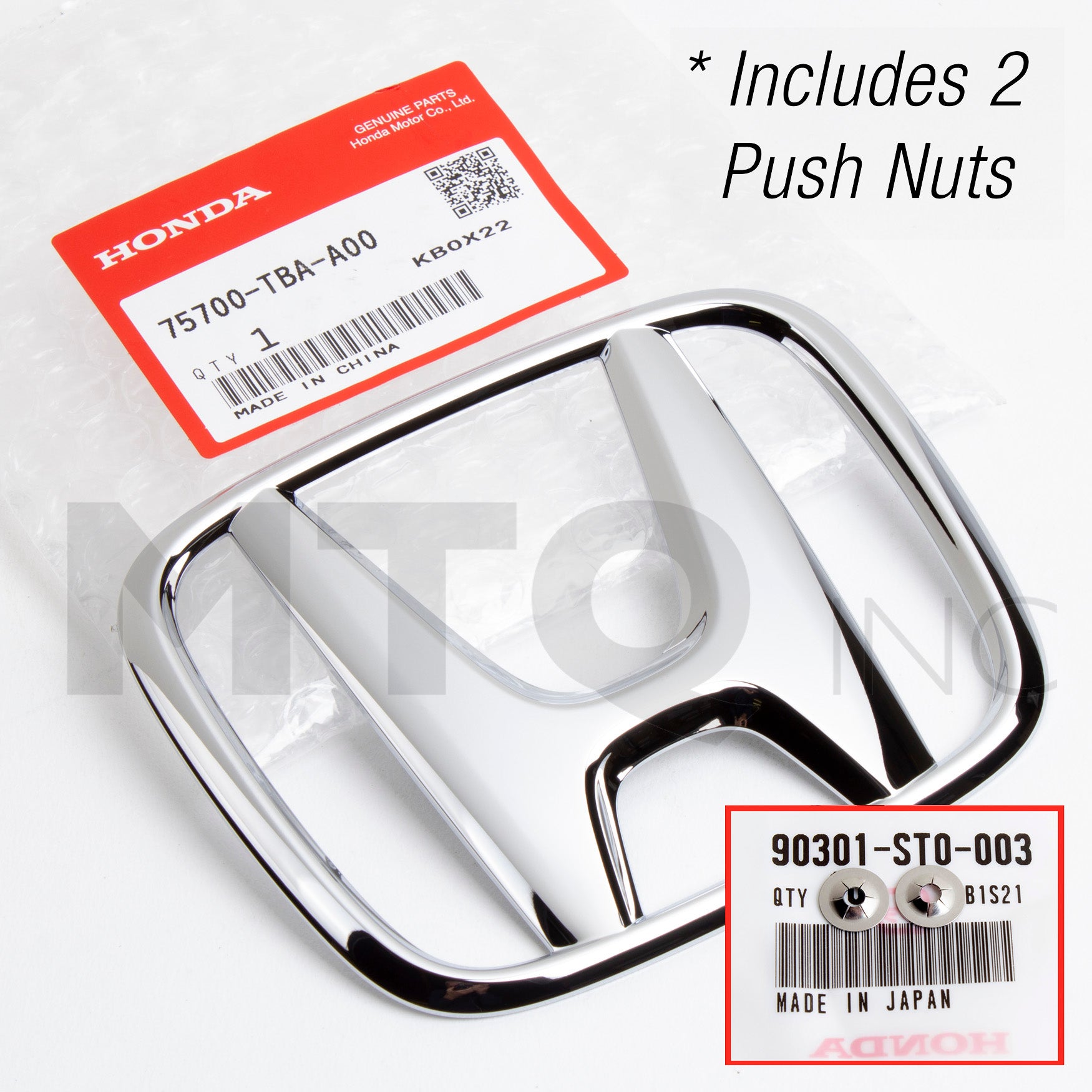 Genuine OEM Honda Civic Front Emblem (2016-2020) 75700-TBA-A00 with Pu ...